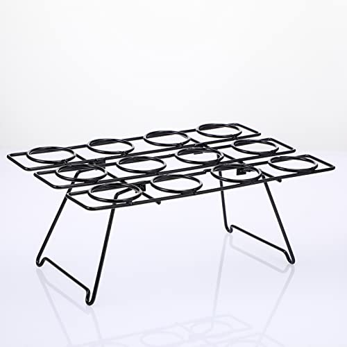 2 Pieces Ice Cream Cone Baking Racks Cupcake Display Racks Cupcake Cone Stands Cupcakes Holders for Home Kitchen Baking Cooking Cupcake Ice Cream Tools Supplies (Black)