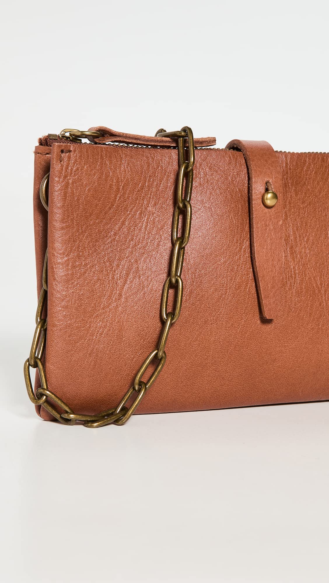Madewell Women's The Transport Accordion Crossbody, English Saddle, Tan, Brown, One Size