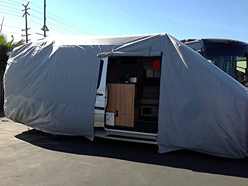 CarsCover Waterproof Class B RV High Top Conversion Van Cover Fit up to 21ft (252 inch) Sprinter, Minibus, Winnebago Era, Roadtrek, Airstream Interstate, Great West, Leisure Travel, Pleasure-Way