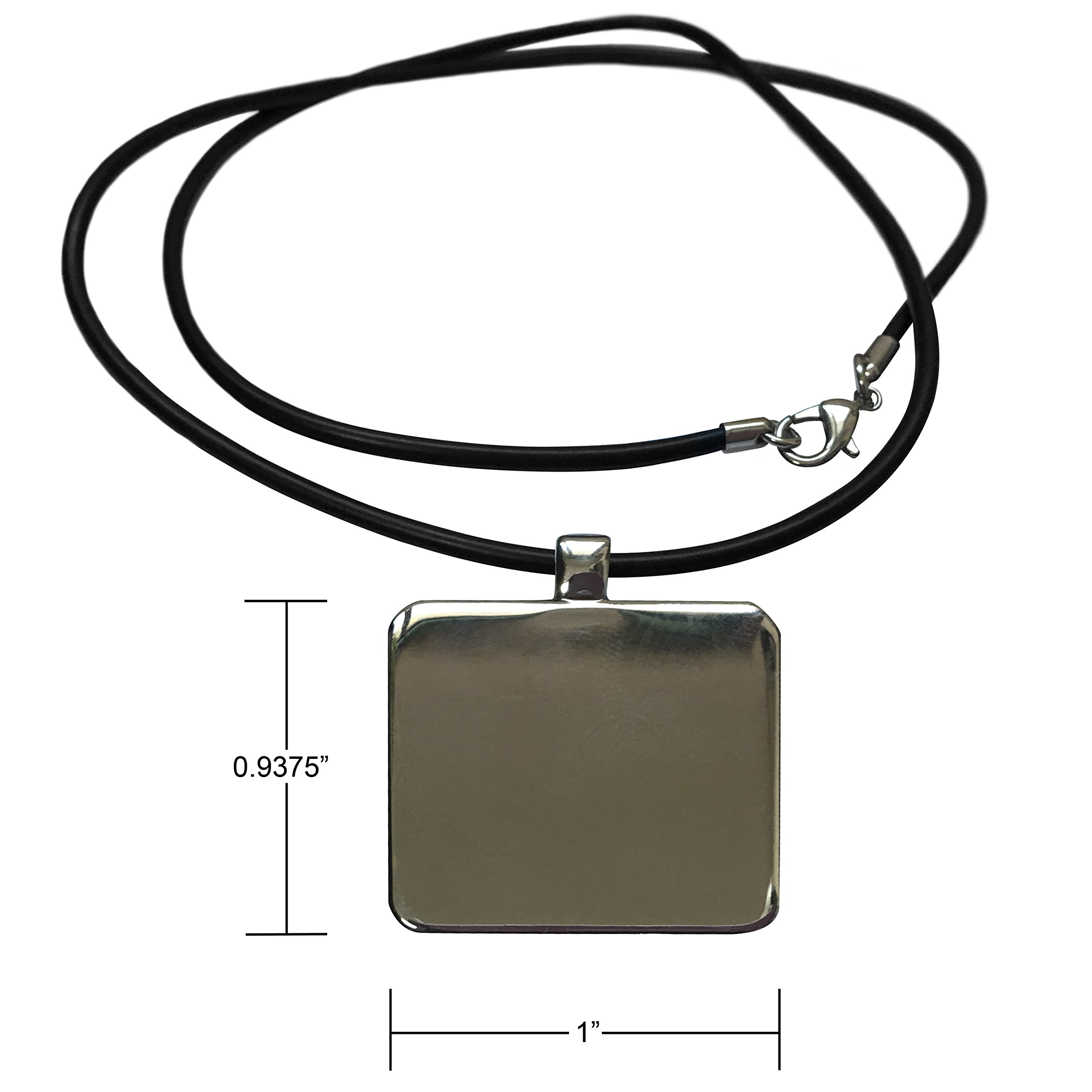 3dRose Sandy Mertens Easter - Chick and Decorative Easter Eggs - Necklace With Rectangle Pendant (ncl_42936_1)
