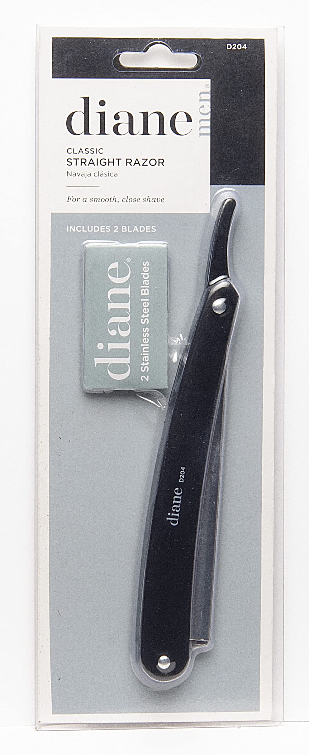 Diane Classic Straight Razor, Black, 2 lades