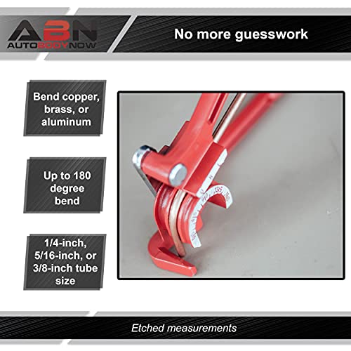 ABN Brake Line Bender - 180 Degree Handheld Tubing Bender for 1/4in, 5/16in, and 3/8in Brake Line Bending Tool
