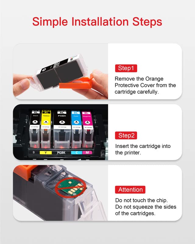 GPC Image Compatible Ink Cartridge Replacement for Canon 250 251 PGI-250XL CLI 251XL to use with MX922 MX920 Pixma MG7520 IP8720 MG5520 IX6820 Printer (4 PGBK,2 Black,2 Cyan,2 Magenta,2 Yellow)