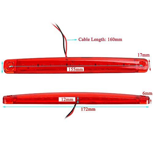 ACSUZ 4Pcs Side Marker Indicator Lights 12-24V 12LED Front Rear LED Indicator Turn Signal Lamp for Car Truck Trailer Lorry Bus,Green