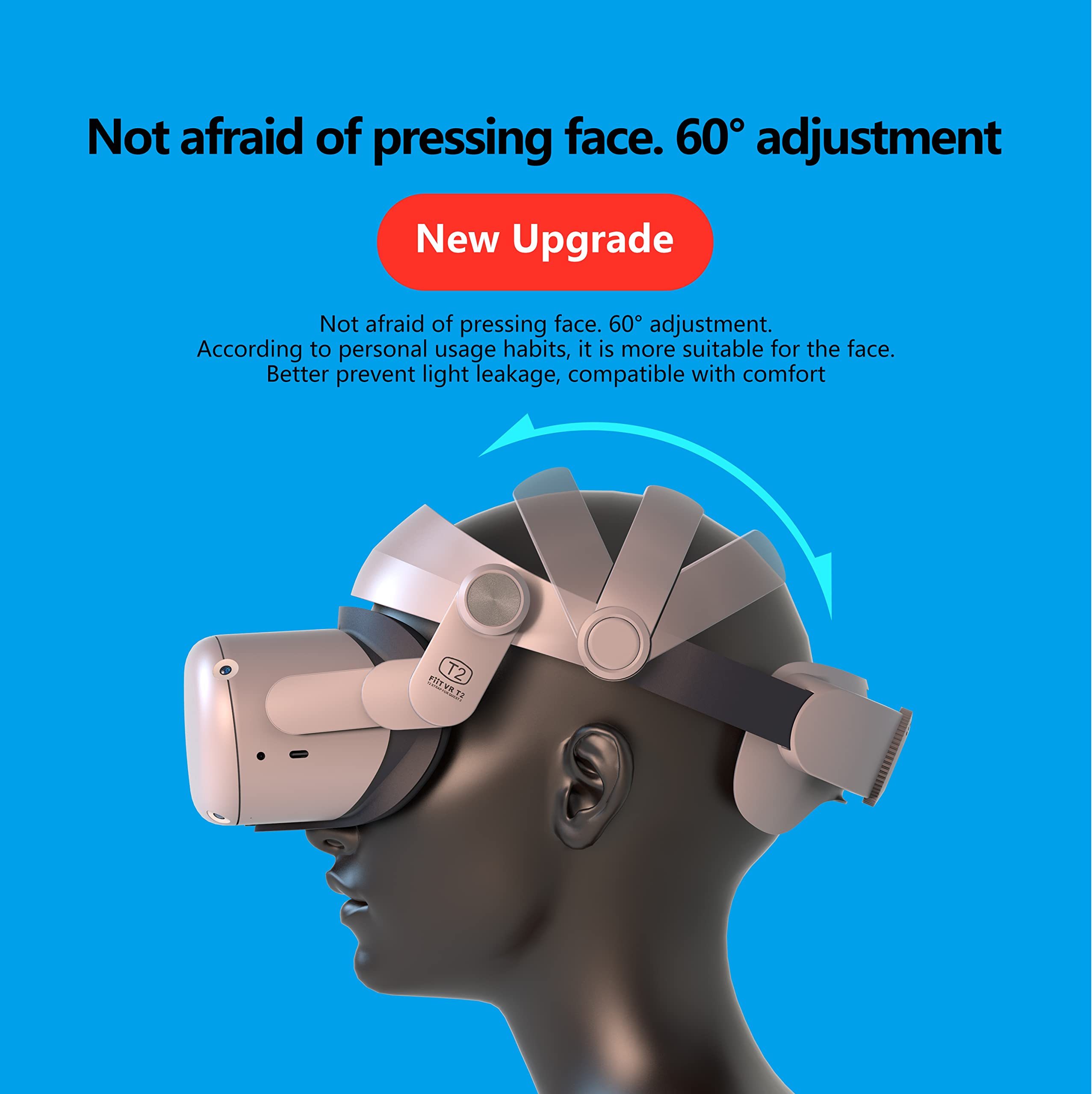 2022 Updated Adjustable Head Strap Compatible for Meta 2 VR Headset, Elite Strap Replacement for Support and Comfort in VR, Enhanced Gaming Immersion, Durable, Lightweight and Comfortable