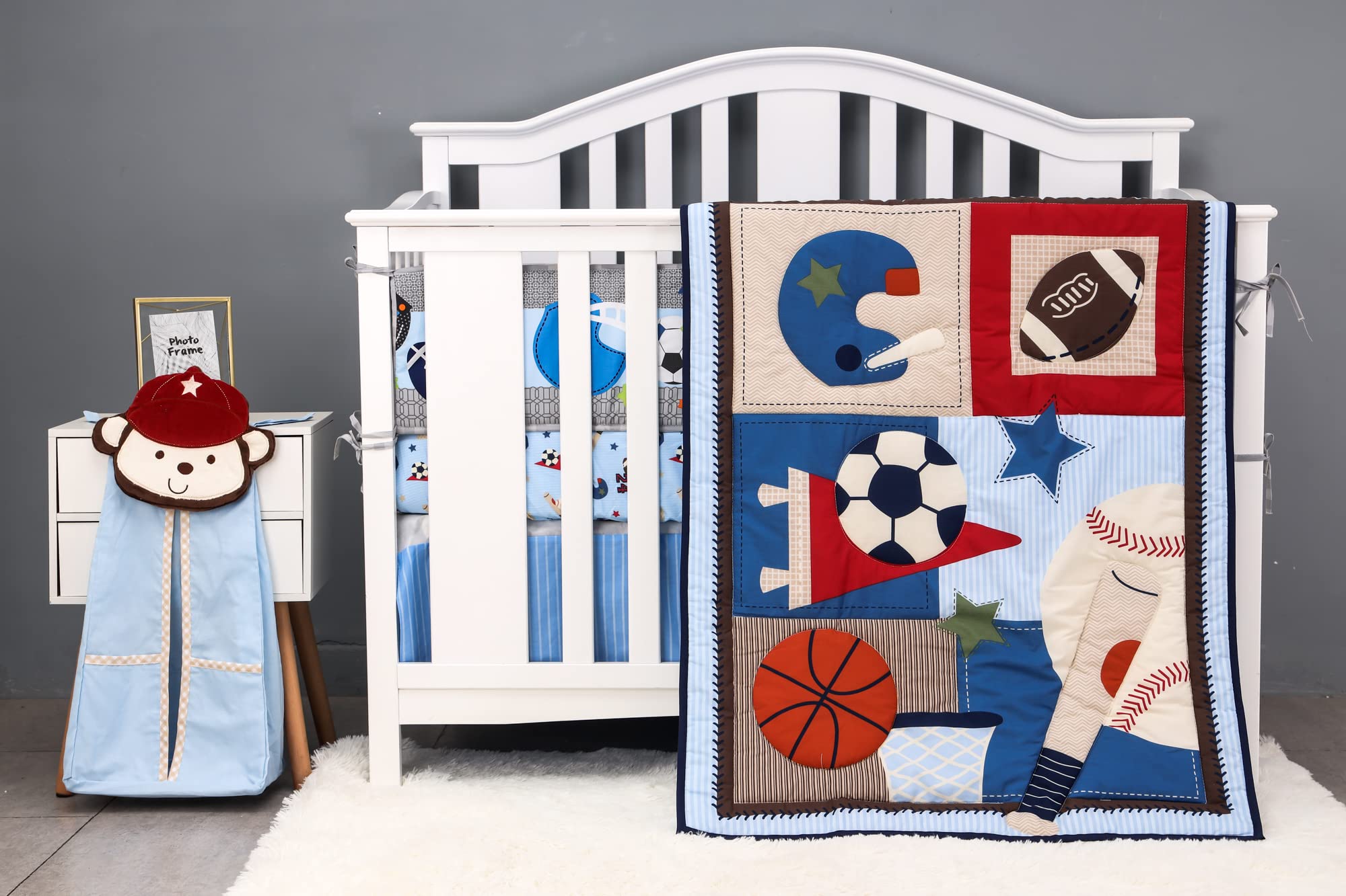 CribMate 1 PC Cartoon Monkey Diaper Organizer, Little Monkey Baby Diaper Hanging Bag (monkey)