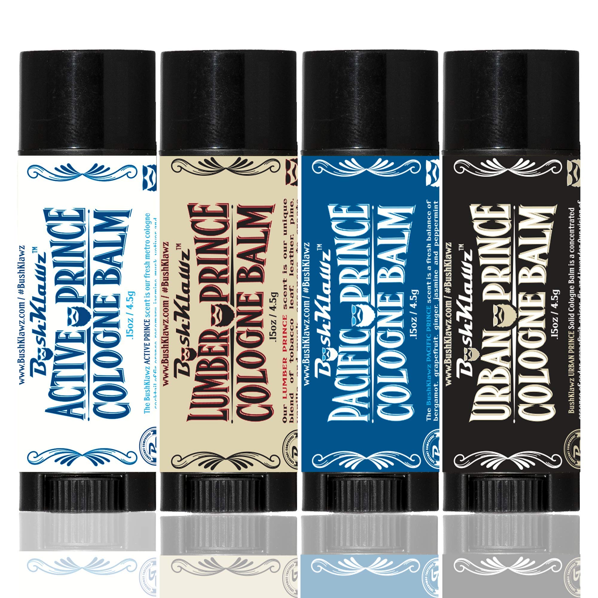 BushKlawz Pacific Prince Travel Solid Cologne Balm - Fresh Midnight Ocean Breeze Aquatic Scent Alchohol Free Travel Size Pocket Cologne Stick Fragrance Gift for Men