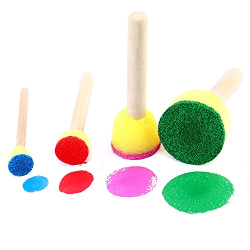 Art & Craft Painting Drawing Tools Mini Flower Sponge Brush Set Fun Kits Early DIY Learning