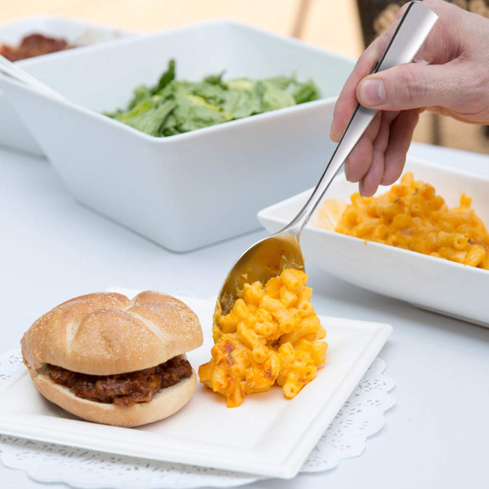 6 Pieces large Soup Spoons, Stainless Steel Spoon Premium Food Grade Large Dinner Spoons Unique Large Capacity Spoon Head Design can Accommodate more Food, Can Also be used as a Family Serving Spoon