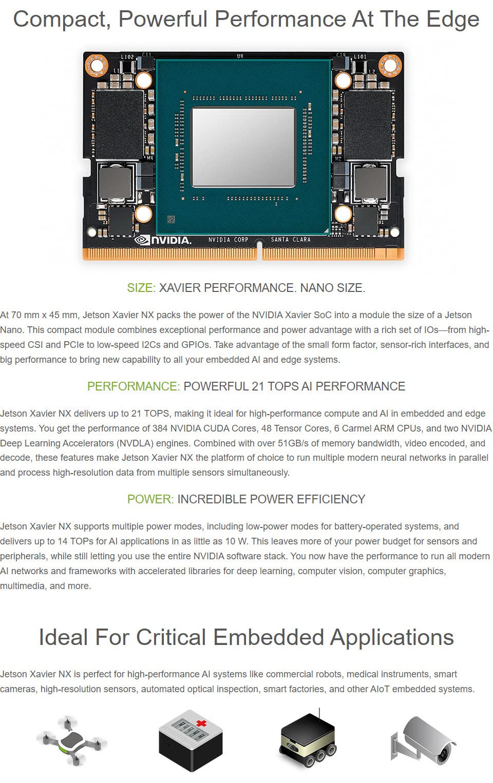 Waveshare Jetson Xavier NX A Small AI Supercomputer for Embedded and Edge Systems with 16GB EMMC Supports All Popular AI Frameworks-16 GB Memory
