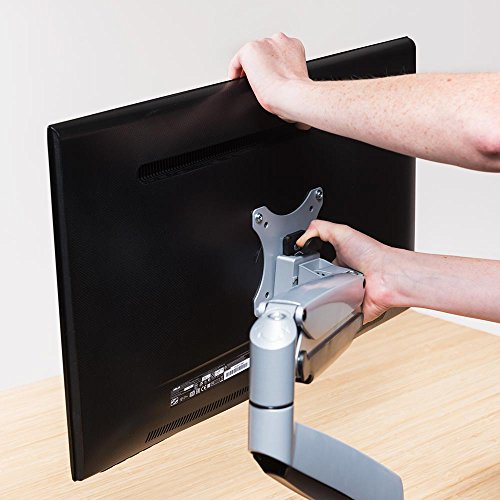 Fully Jarvis Dual Monitor Mounting Arm with Laptop Tray, fits up to 32" Computer Displays (Dual with Laptop Tray, Black)