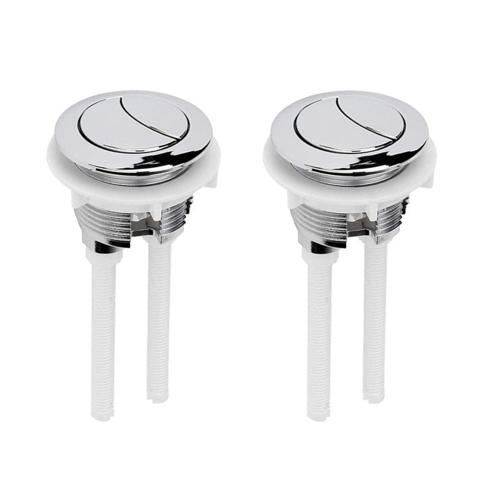 2pcs Round Toilet Tank Flush Button Adjustable Toilet Water Tank Button Double Push Flushing Button Toilet Accessories Toilet Push Button Flush Valves Replacement Kit