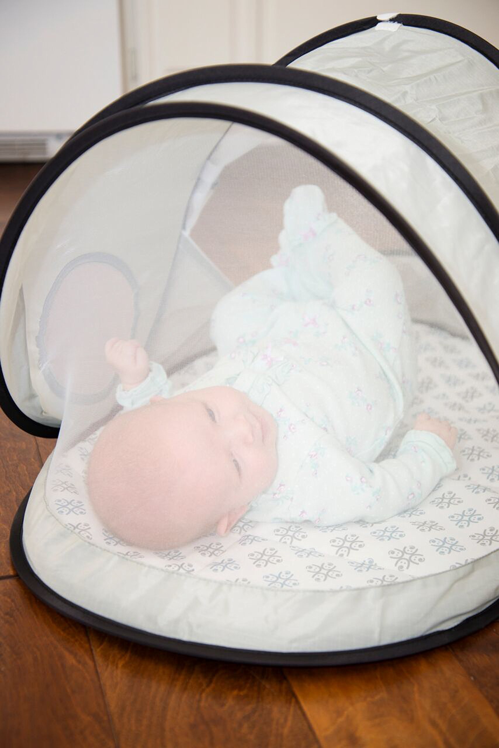 Baby Delight Comfy Canopy Breathe | Grey | Indoor and Outdoor Portable Canopy Mat | Made with 50 SPF Coated Material | Compact & Easy Set Up