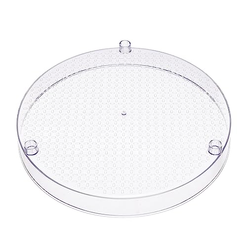 Amazon Basics 2 Tier Clear Lazy Susan Turntable Organizer, 12-Inch