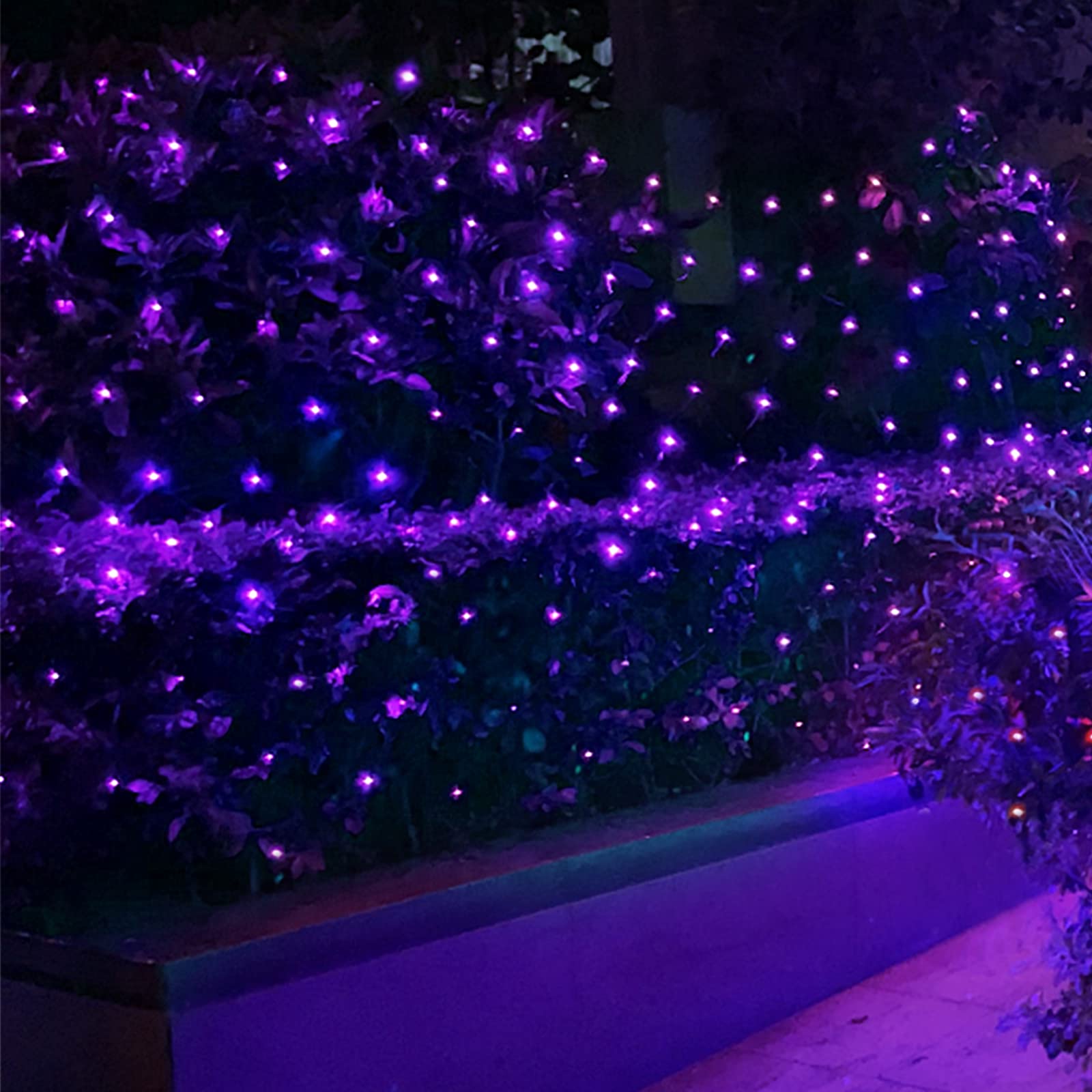 3 Set Halloween String Lights with Timer, Purple Battery Powered Copper Wire Fairy Lights, Halloween Decoration Outside Yard Party Home Indoor Outdoor, 33 Ft 100 LED Each