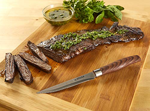 Imusa USA IMU-73056 4.5" Stainless Steel Steak Knife with Woodlook Handle