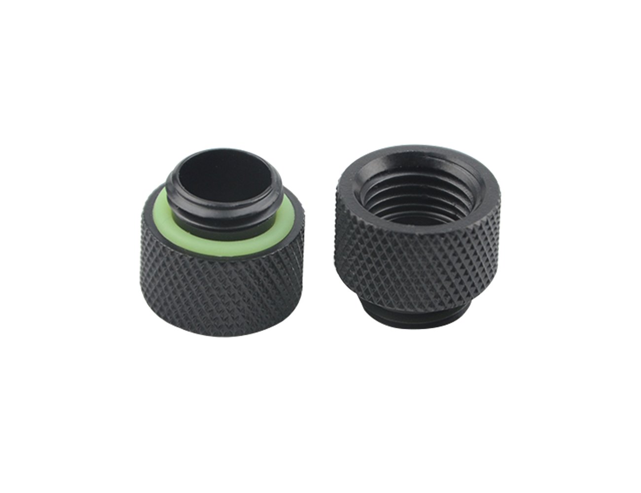 BXQINLENX 20 PCS Silver Chrome G1/4" Plug Fittings for Computer Water Cooling System (Black)
