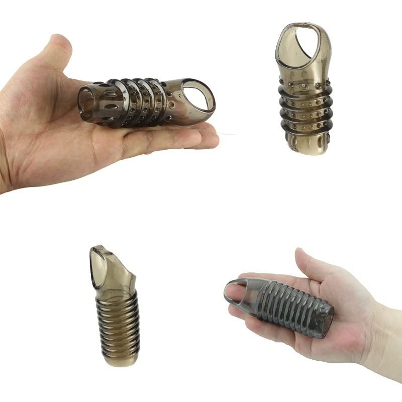 2pcs Silicone Penis Sleeves,Delayed Soft Sleeve for Penis Reusable Penis Ring,Enlargement Sex Toys for Men