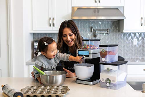 PantryChic SmartCanister, LARGE, Stores, Measures & Dispenses Dry Ingredients - PantryChic Smart Storage System SOLD SEPARATELY - BPA-Free Airtight Canisters Ideal for Flour, Sugar, Rice & Coffee