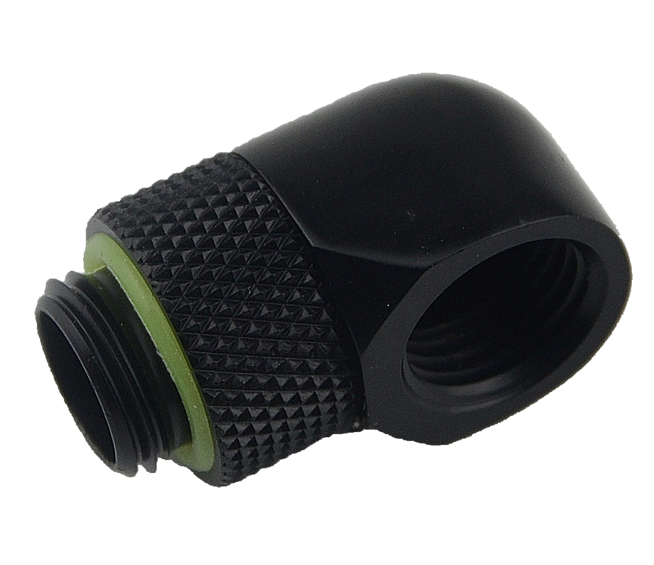 BXQINLENX Black G 1/4" Male to Female 90° Rotary Enhance Multi-Link Adapter Fitting for Computer Water Cooling System(4 PCS)