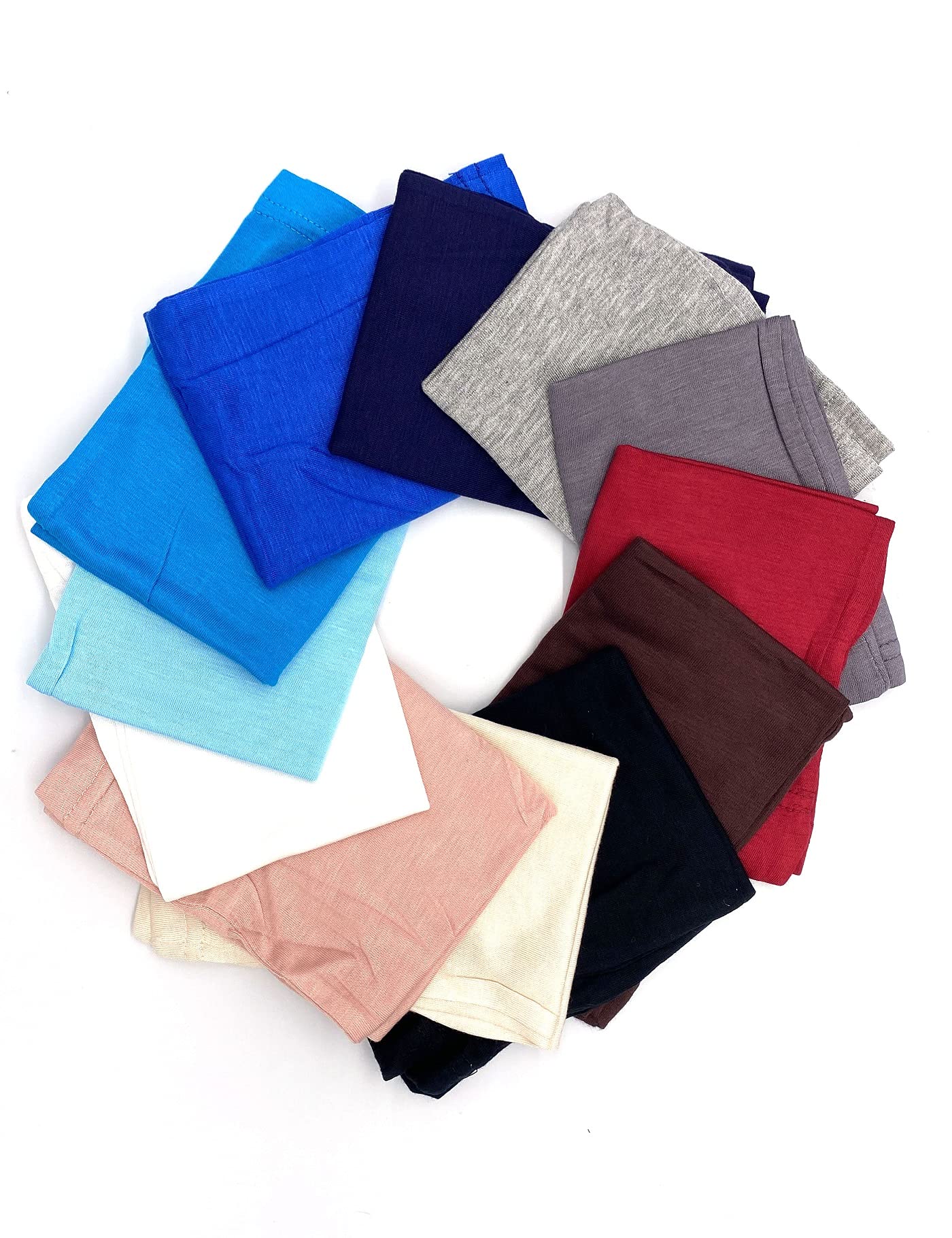 4 Pieces Hijab Undercap Hijab Underscarf Hijab Cap for Women (Light Grey/White/Navy Blue/Black)