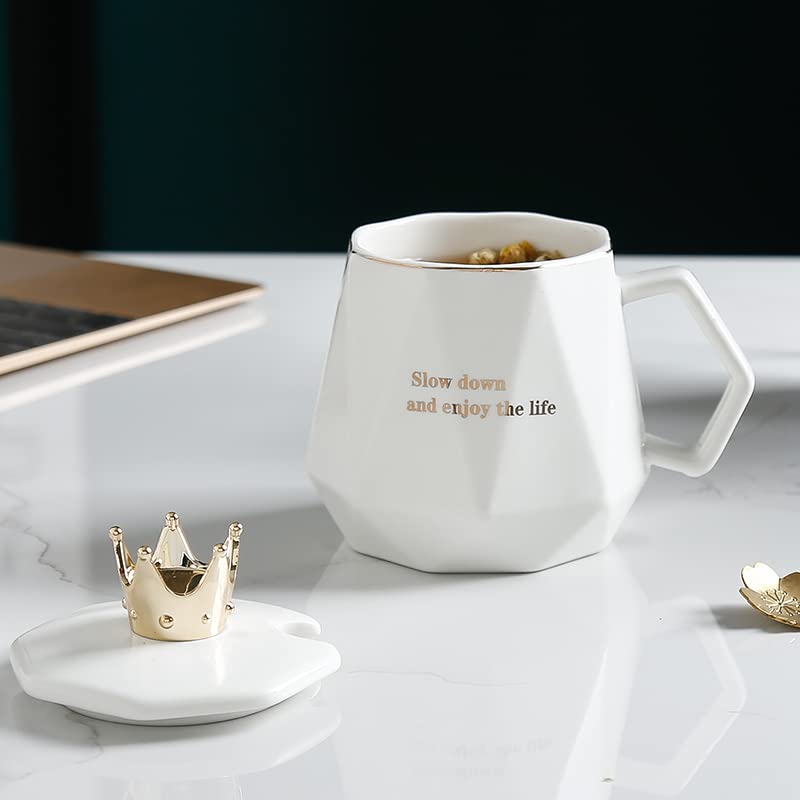 Coffee Warmer for Desk, with Mug Set. Cup Warmer Tea Warmer, Electric Beverage Warmer, Drink Warmer for Cocoa, Tea, Milk Gifts for Father's Day. Mr and Mrs Wedding Gift, Engagement Gift(White)