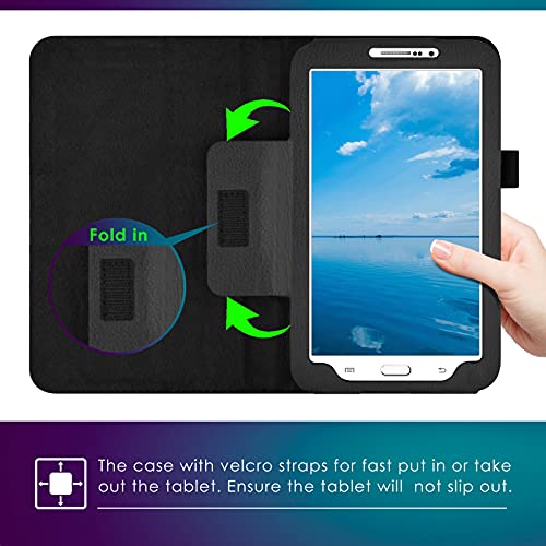DETUOSI Slim Case for Samsung Galaxy Tab 3 7.0" 2013 (SM-T210/T215/P3200), Ultra Thin Lightweight Folio Folding PU Leather Full-Body Protective Tablet Book Cover + Multi-Angle Stand + Magnetic Closure