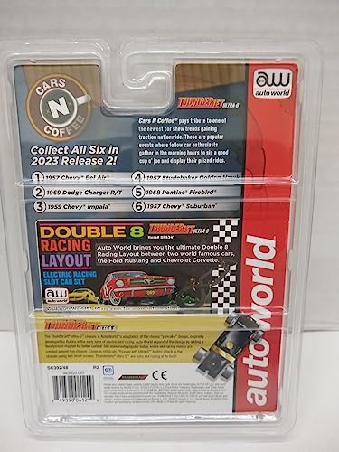 Auto World SC392-3B Cars N Coffee 1959 Impala HO Scale Electric Slot Car - Ivory