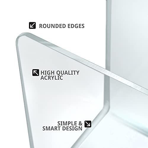 Azar Displays 255080 Small Standing File Holder/Sorter Desk Organizer, 4-Pack, Clear