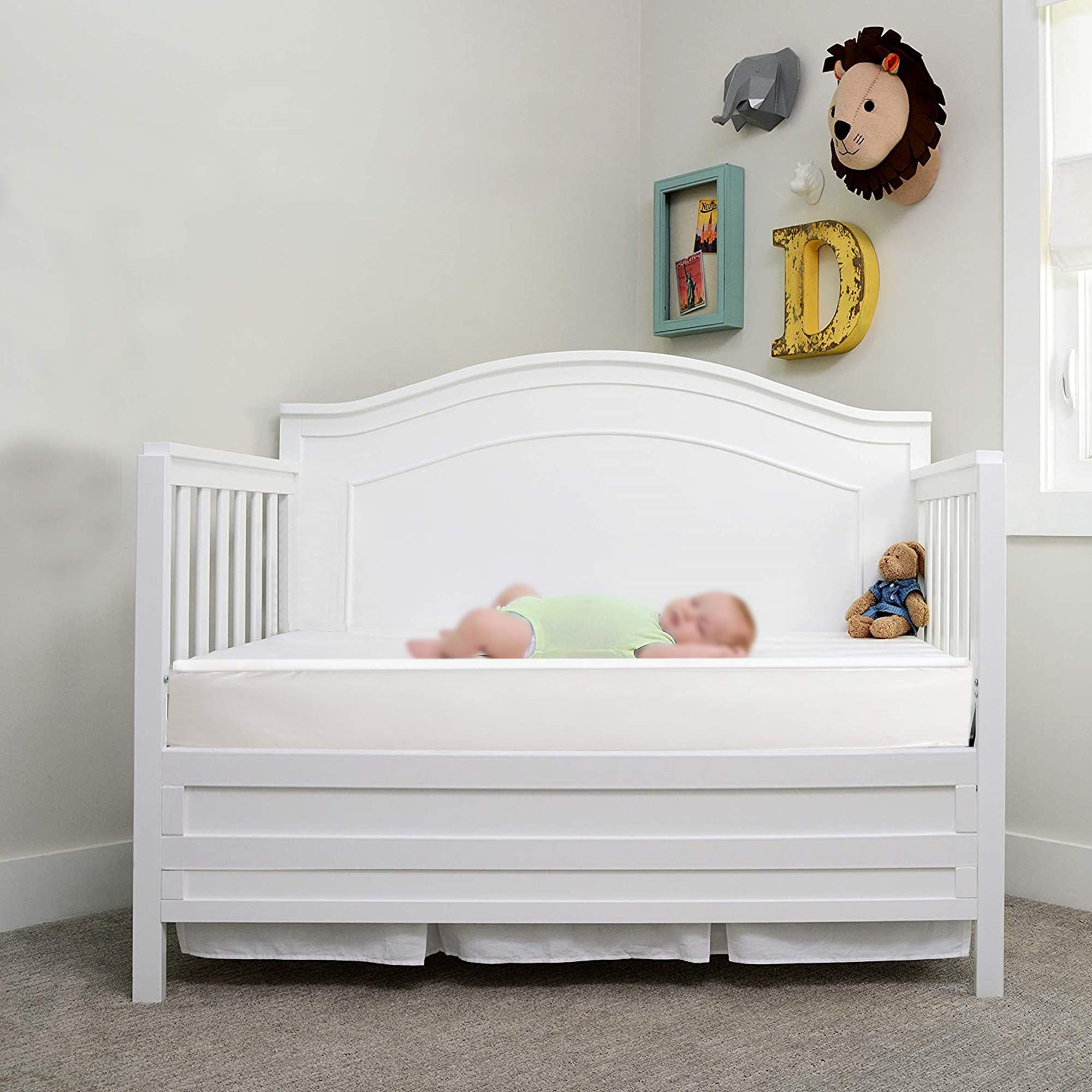 Spinal Sleep, 3-Inch Waterproof Mini Crib Mattress, Breathable & Removable Cover, CertiPUR-US Certified, 24 x 38 x 3, White