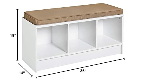 ClosetMaid 1569 Cubeicals 3-Cube Storage Bench, White