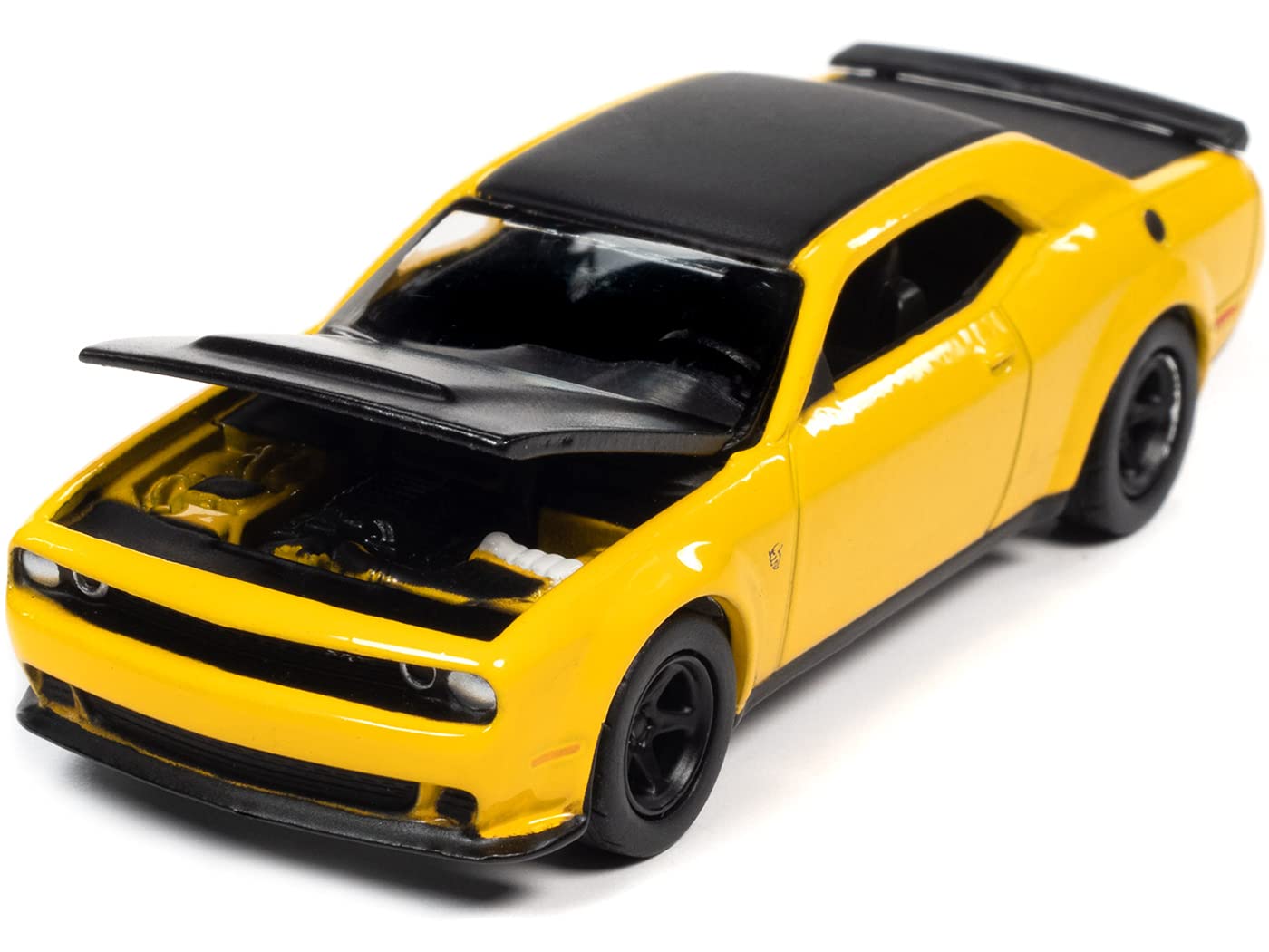 Auto World Diecast, 2018 Dodge Challenger SRT Demon Yellow Jacket & Black Limited Edition to 14408 Pieces Worldwide 164 Diecast Model Car by Autoworld 64312AWSP068 B