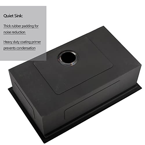 32 Gray Undermount Workstation Kitchen Sink, Dorzom 32βx19β Metallic Matte Gray Stainless Steel Undermount 18 Gauge 10 Inch Deep Single Bowl Workstation Ledge Kitchen Sink with Accessories