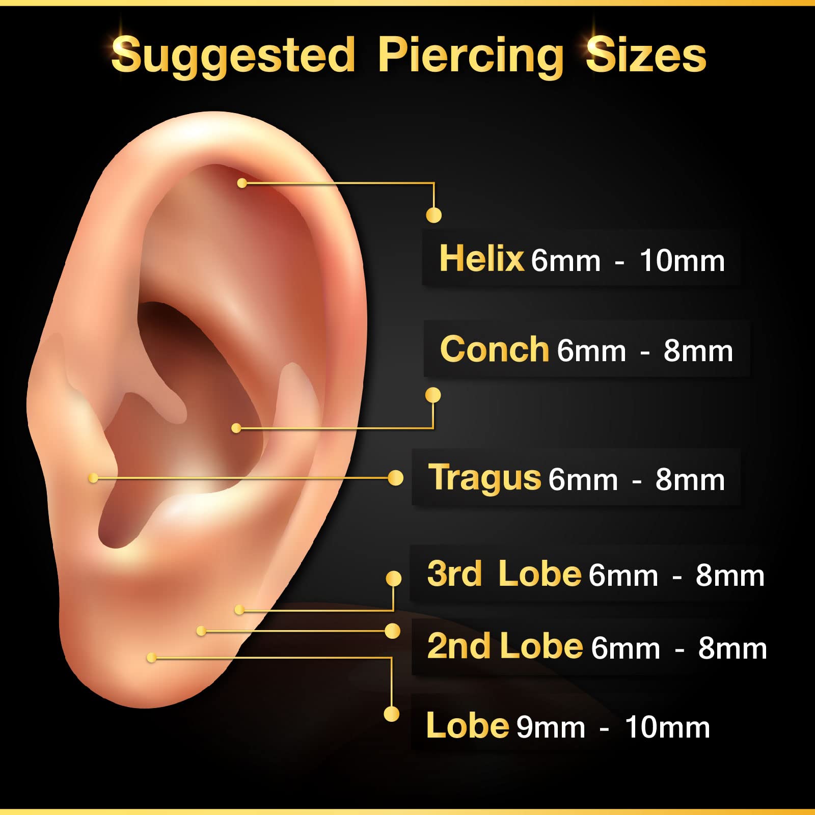 2PCS Steel Internally Threaded Lip Studs 16g 5/16 8mm 4mm Aquamarine Crystal Ball Helix Earrings Medusa Piercing Jewelry 8421
