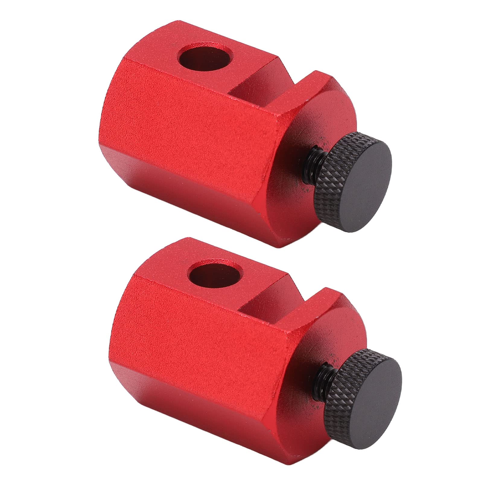 2PCS Stair Gauges for Framing Square, Layout Stringer Jigs Rafter Block, with Knurled Thumbscrew, Red Anodize Aluminum Alloy
