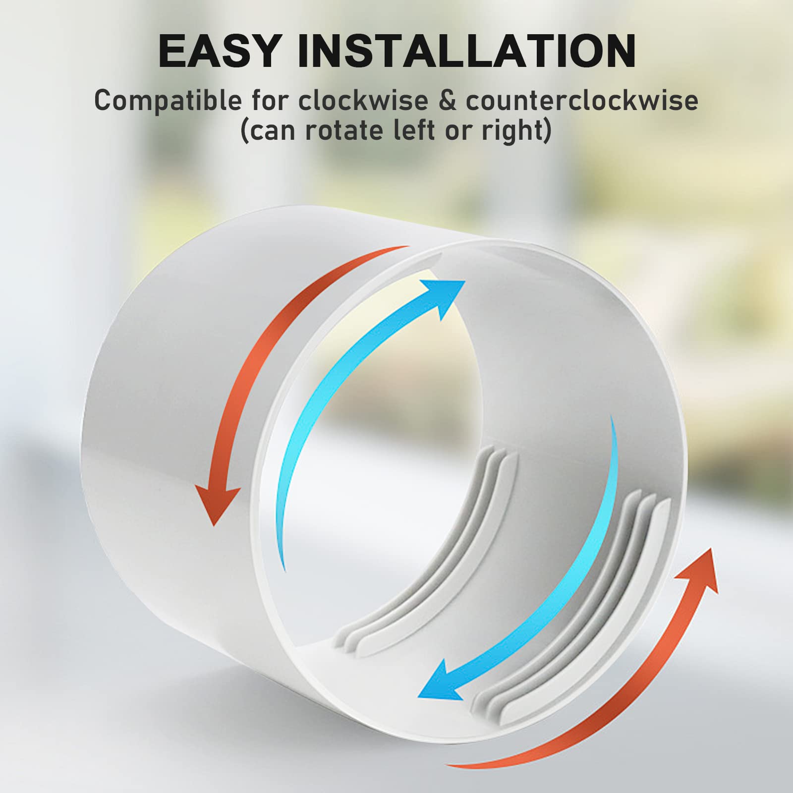 5.9 Inch Portable Air Conditioner Hose Connector, AC Hose Coupler Adapter Extender Fits Clockwise and Counter-Clockwise Thread Hose Extension