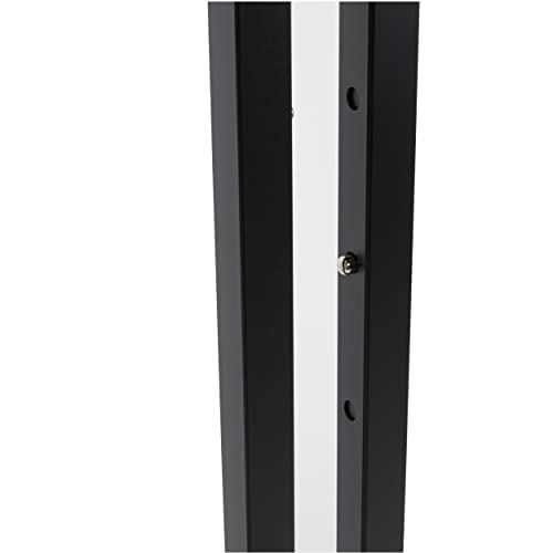 Clothing Rack - Black 2-Way - Straight & Slanted Arms with Black Matte and Chrome Accents - Adjustable from 48" to 72" - Use for Retail, Restaurants, and Home Storage