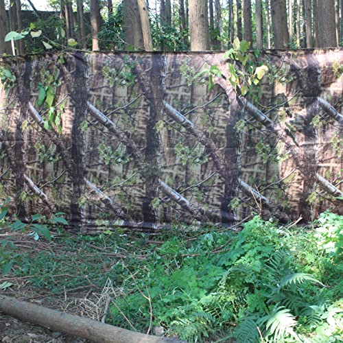 AUSCAMOTEK One Way See Through Camouflage Mesh Camo Netting Material for Hunting Ground Blind 5X13FT