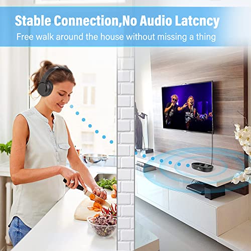 ANSTEN γππππ ππ©π π«ππππγ Wireless Headphones for TV Watching with Digital Optical RCA AUX Bluetooth Transmitter Charging Dock, Over Ear Headset for Seniors, 30 Hrs Playtime, Plug n Play