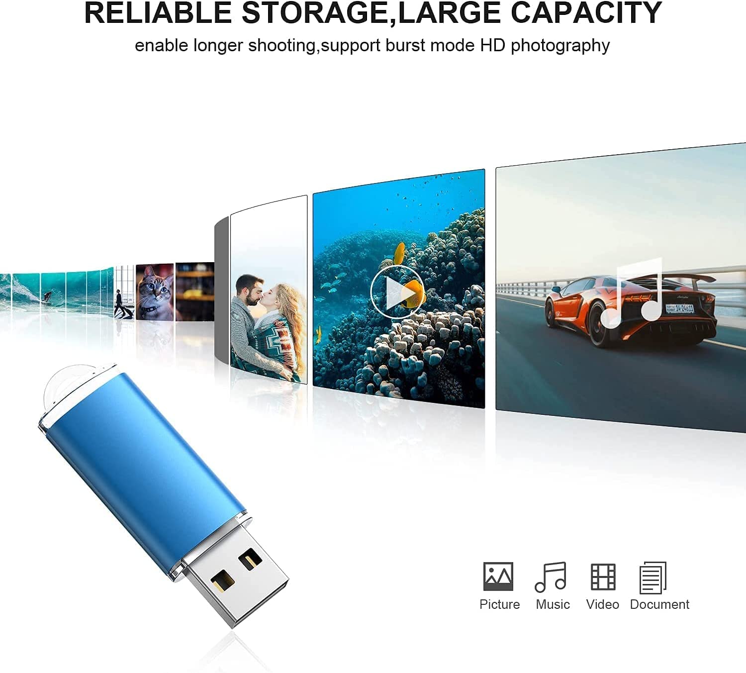 K&ZZ 16GB Flash Drive 10 Pack 16 GB USB Flash Drives Thumb Drive USB Stick 16G Memory Stick USB Drive USB 2.0 Pen Drive, Multicolored