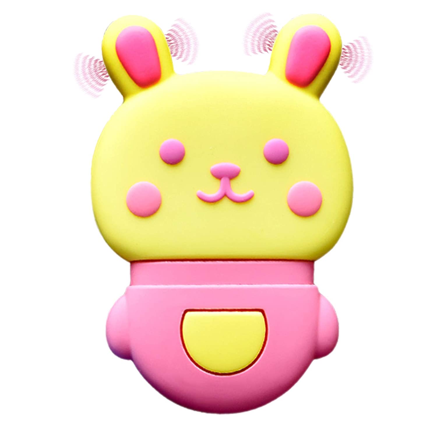 Baby Teething Toys, Caromolly Vibrating Teether Toy, Teether Toys for Babies 0-12 Months, Electric Soothing Teether for Sensory Exploration and Teething Relief, Cute Cartoon Shape, BPA-Free
