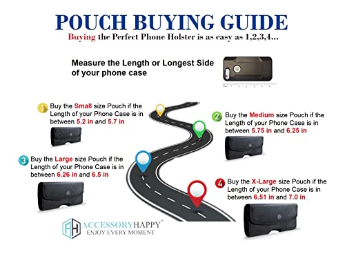 AH Military Grade Phone Holster Men Cell Phone Holsters Belt Case with Loop Cell Phone Nylon Clip Magnetic Pouch For Android Galaxy iPhone 12 Pro Max 6+ 7 Plus 8 Plus Holster Fit Commuter Case (Large)