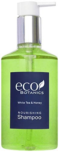 Eco Botanics Hotel Amenities Set | 10.14oz Pump Bottles | Shampoo, Conditioner, Hand & Body Wash, and Lotion | Set of 4