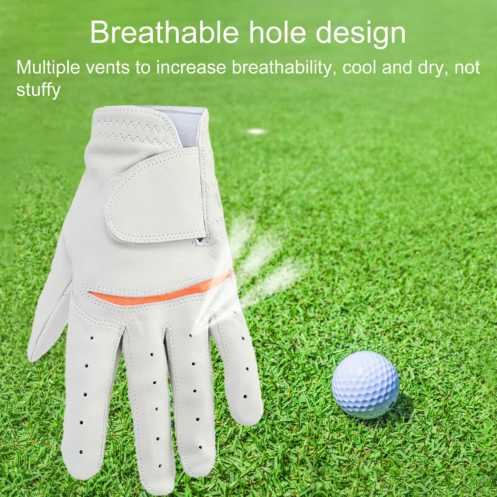 2Pcs/Set Golf Gloves Breathable Comfortable Left Right Hand Elastic Soft Touch Screen Anti-Skid Sports Glove for Men Fit Size L Large XL Right hand(XL)