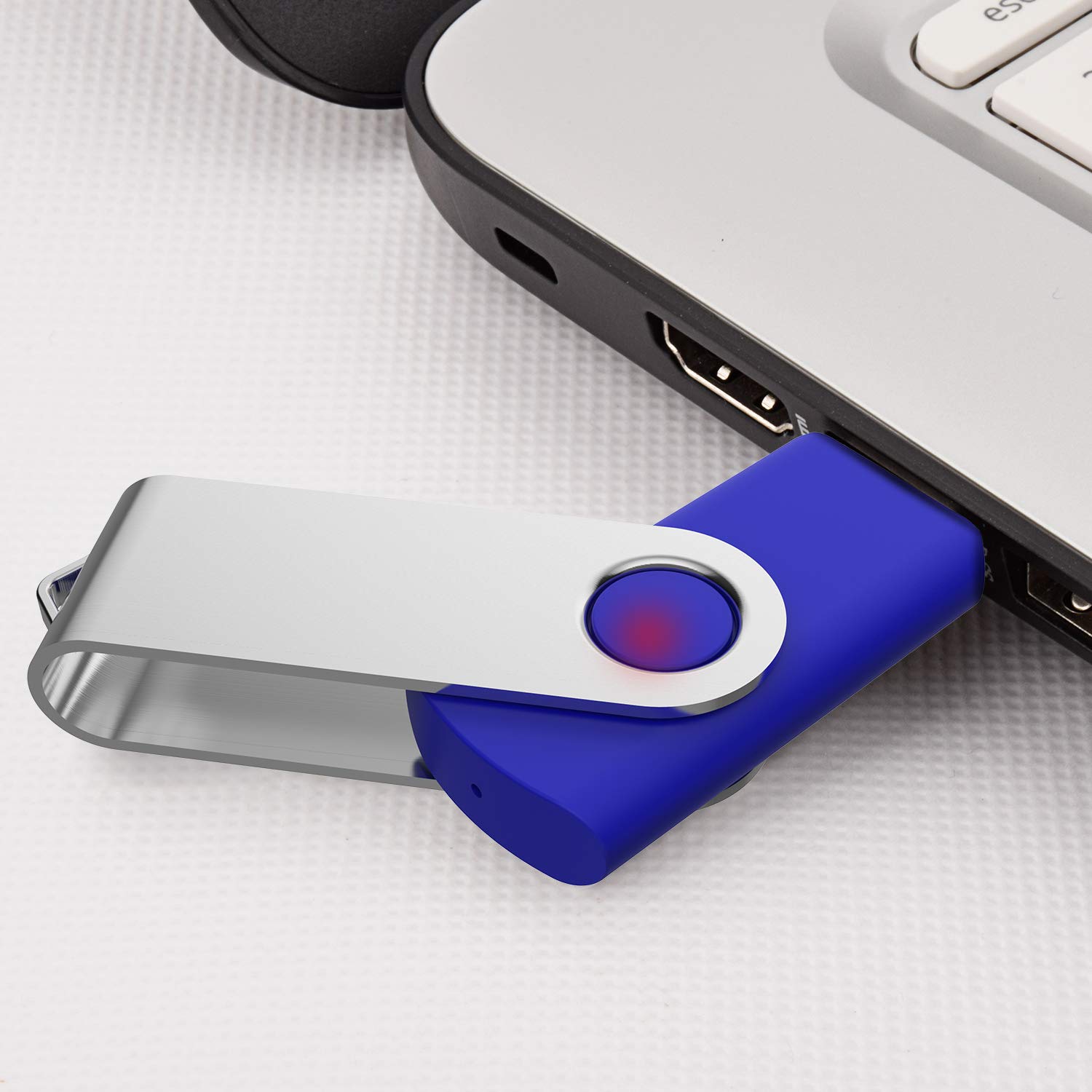 Custom Logo USB Flash Drives Thumb Drives Logo Personalized Flash Drive USB Drive Memory Stick Key Credit USB Drive - Bulk Flash Drives,Blue(16 GB, 20 Pieces)