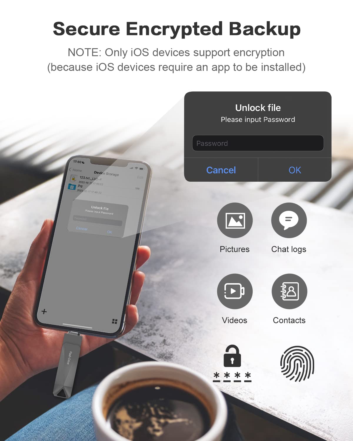 512GB Photo Stick for iPhone, Qainerly USB Flash Drive