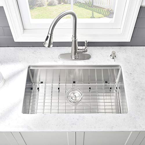 32 Undermount Kitchen Sink Stainless Steel- VASOYO 32x19 Inch Undermount Workstation Kitchen Sink 16 Gauge 10 Inch Deep Stainless Steel Single Bowl Kitchen Sink with Cutting Board