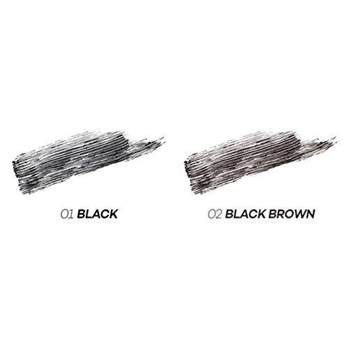 GIVERNY Milchak Sensitive Mascara #Black Brown - Smudge Proof Voluminous Mascara with Microfiber Brush, Waterproof Lengthening & Thickening Mascara for a Long-lasting Eye Makeup, 0.1 fl.oz.