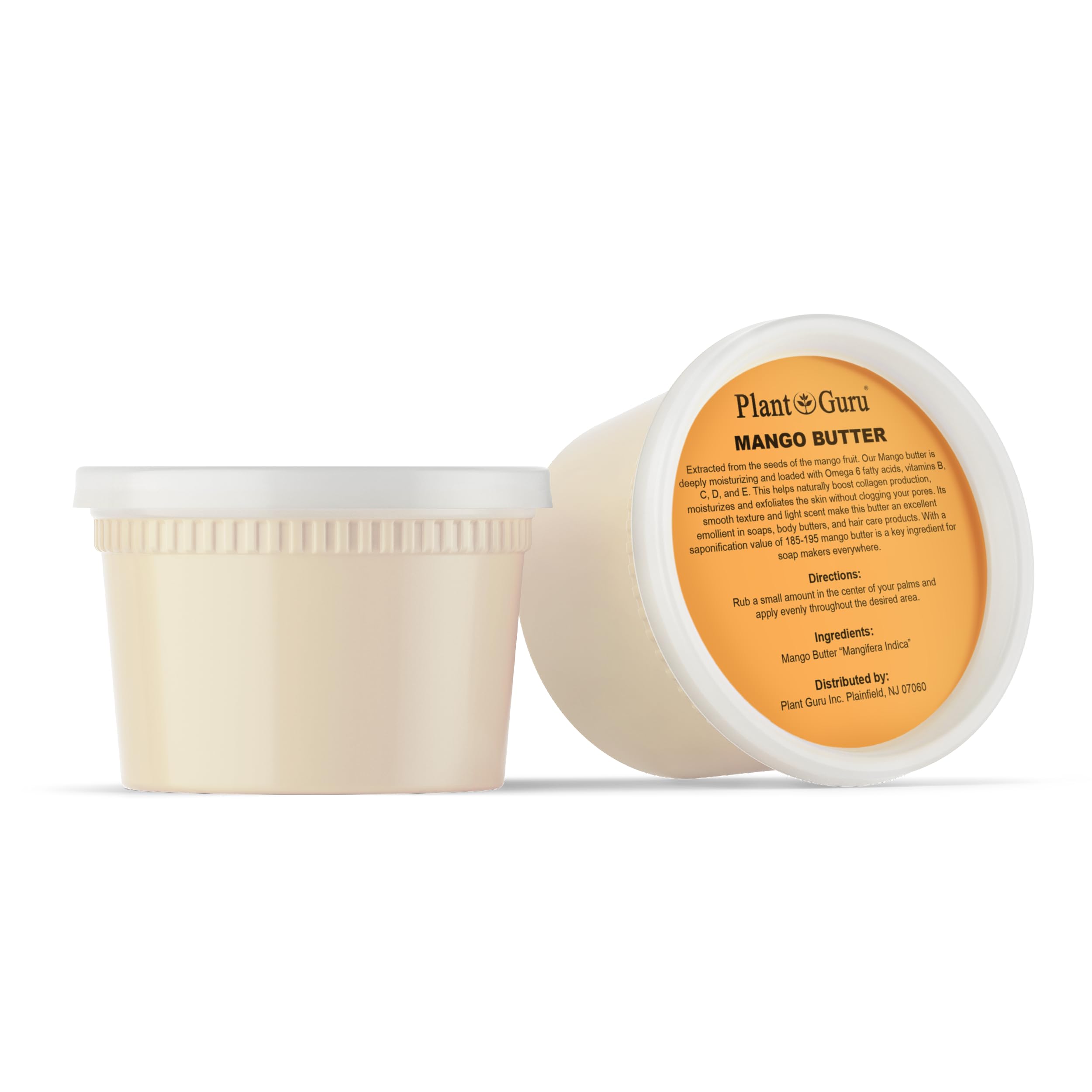 Raw Mango Butter 16 oz. / 1 lb. - 100% Pure Natural Unrefined - Great for Skin, and Hair Growth. DIY Soap Making, Body Butters, Lotions and Creams.