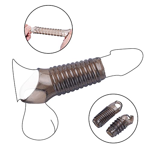 2pcs Silicone Penis Sleeves,Delayed Soft Sleeve for Penis Reusable Penis Ring,Enlargement Sex Toys for Men